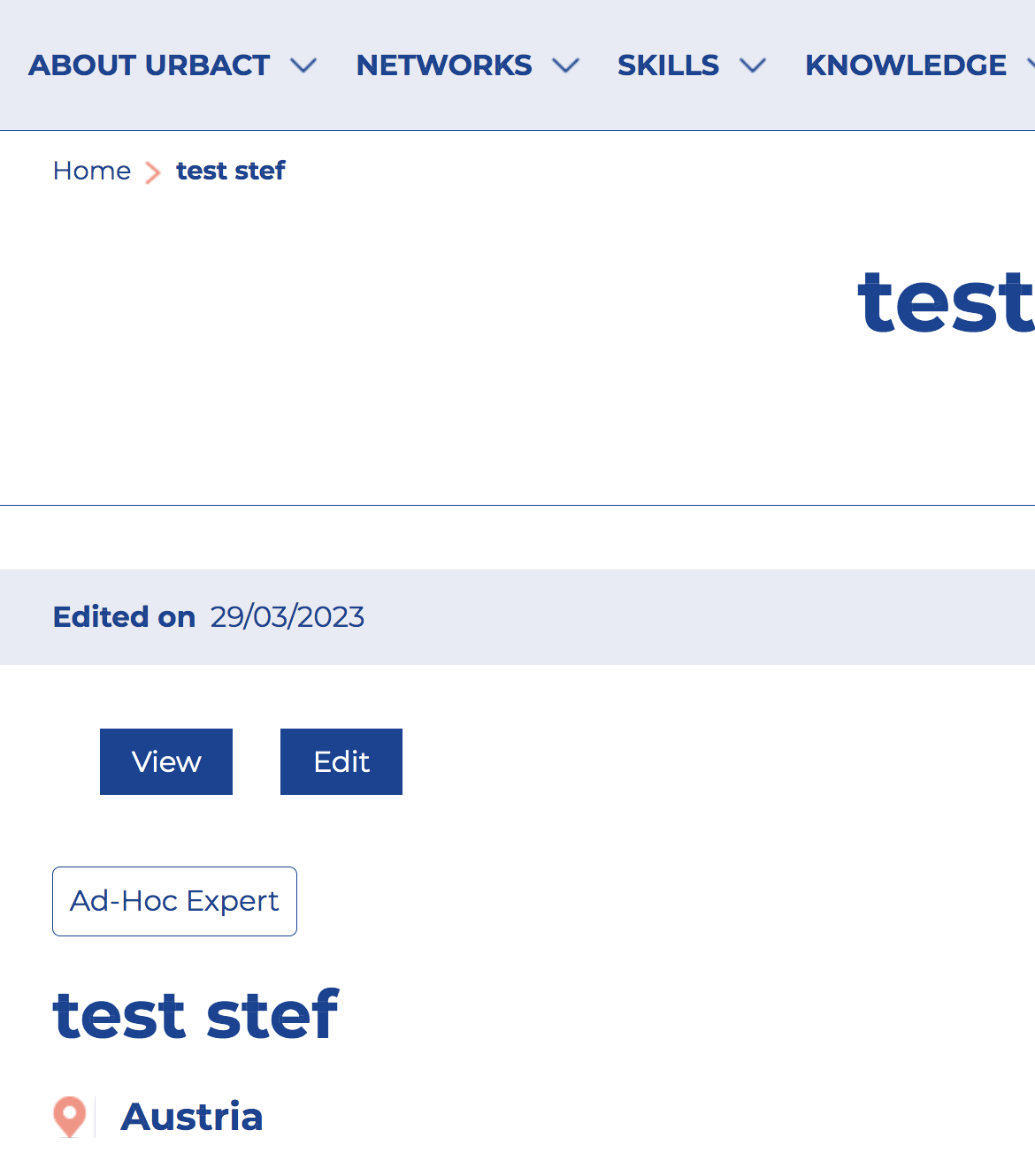 Complete your Expert profile! | urbact.eu